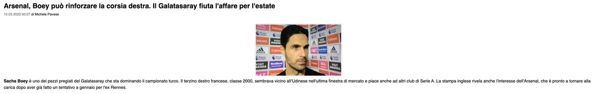 Arsenal, Sacha Boey'in peşinde