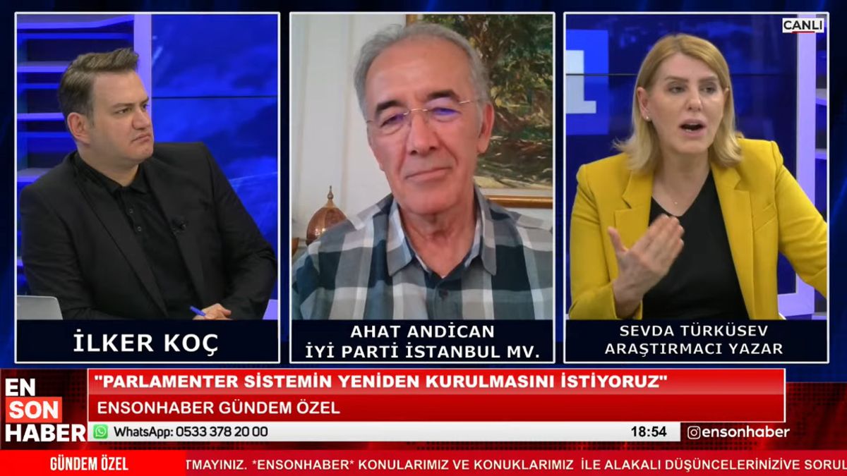 Sevda Türküsev ile Ahat Andican Ensonhaber'de tartıştı: Her söylediğime ...