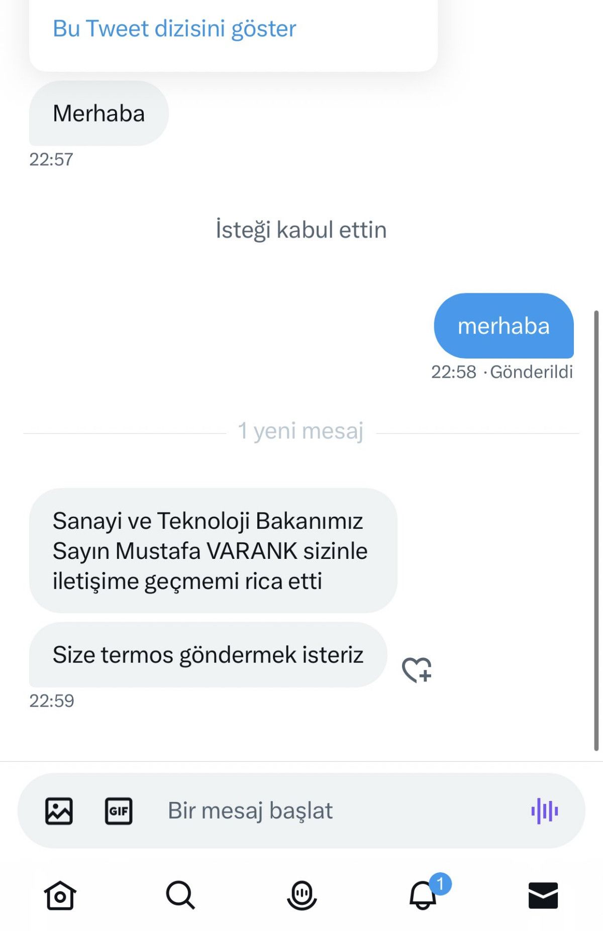Mustafa Varank'ın tweet atan gence sürprizi