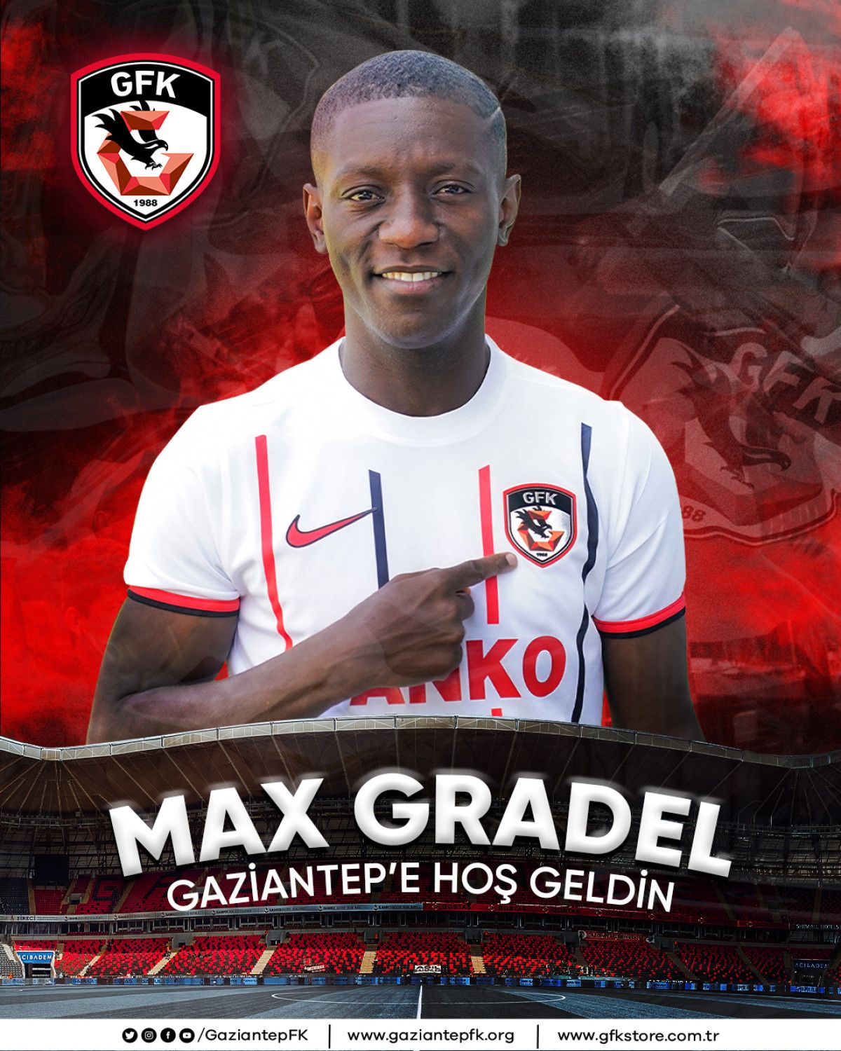 Gaziantep FK, Max Gradel'i transfer etti