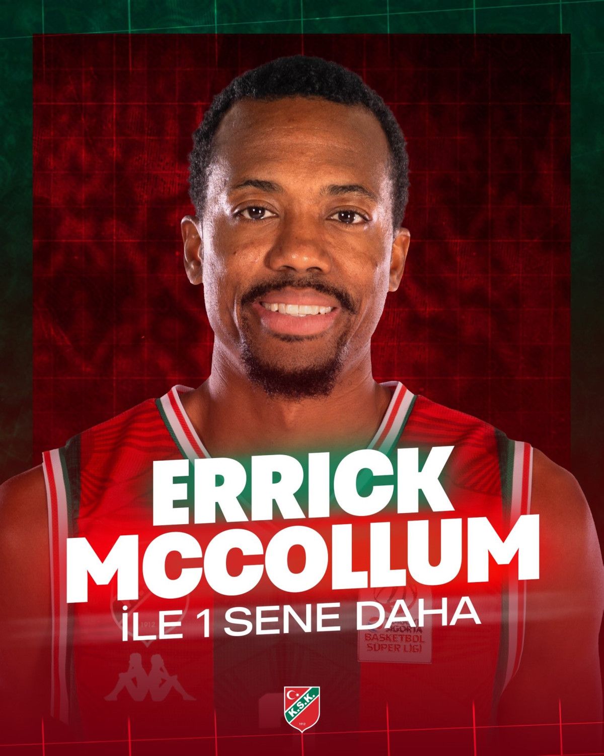 Errick McCollum, 1 yıl daha Karşıyaka’da