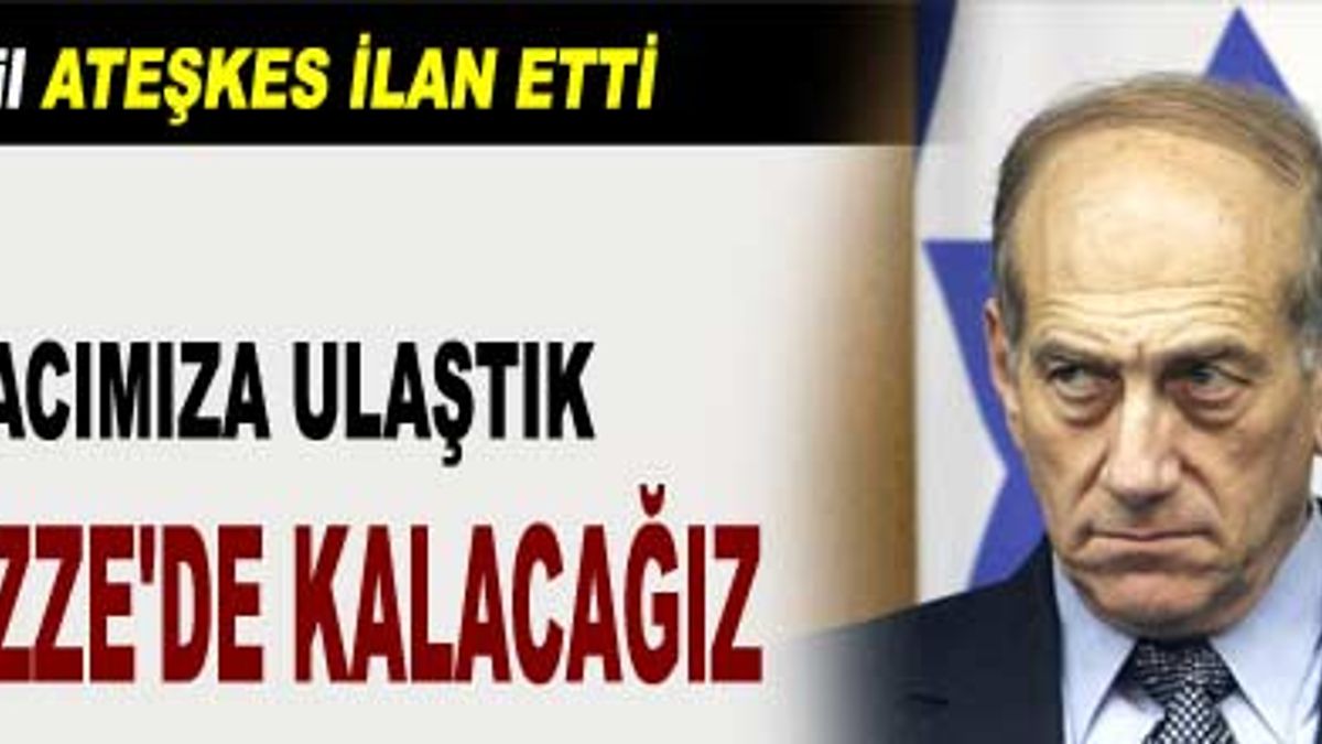 İsrail'den TEK TARAFLI ateşkes İsrail'den TEK TARAFLI ateşkes