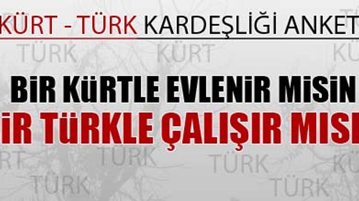 Türk - Kürt kardeşliği anketi