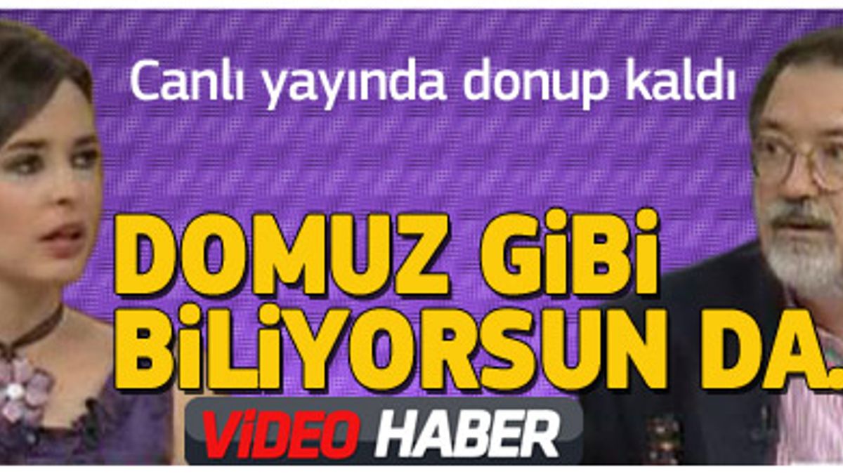 Canlı yayında donup kaldı