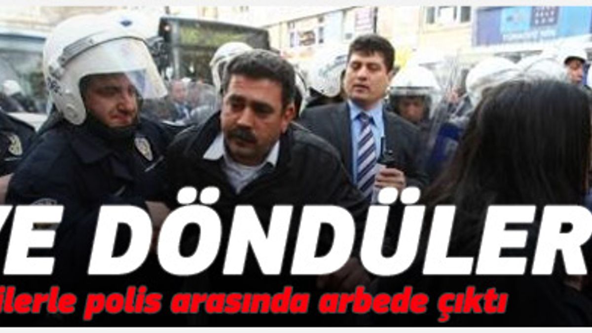 TEKEL işçileriyle polis arasında arbede