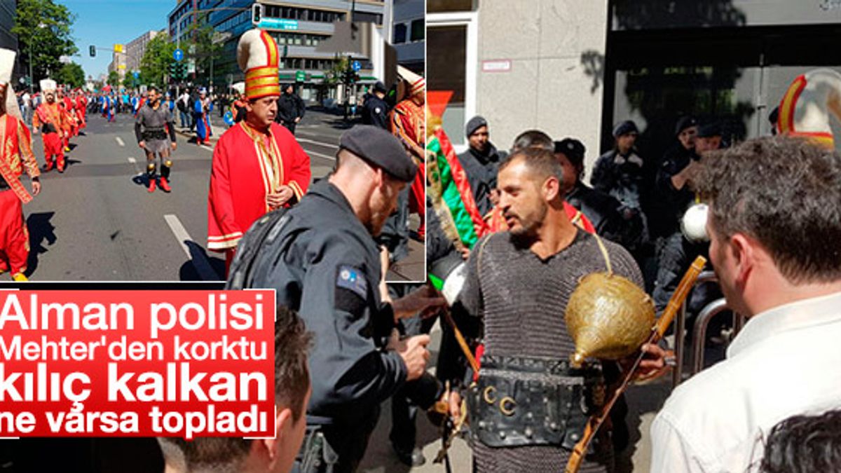 Almanya'da kılıçsız Mehter Takımı yürüyüşü