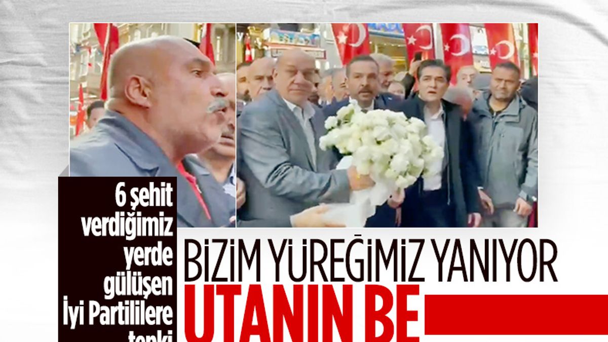 İstiklal Caddesi'nde İyi Parti heyetine tepki