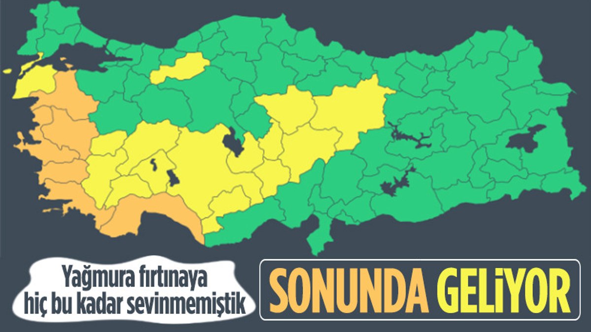 Meteoroloji'den 21 ile yağış ve fırtına uyarısı Meteoroloji'den 21 ile yağış ve fırtına uyarısı