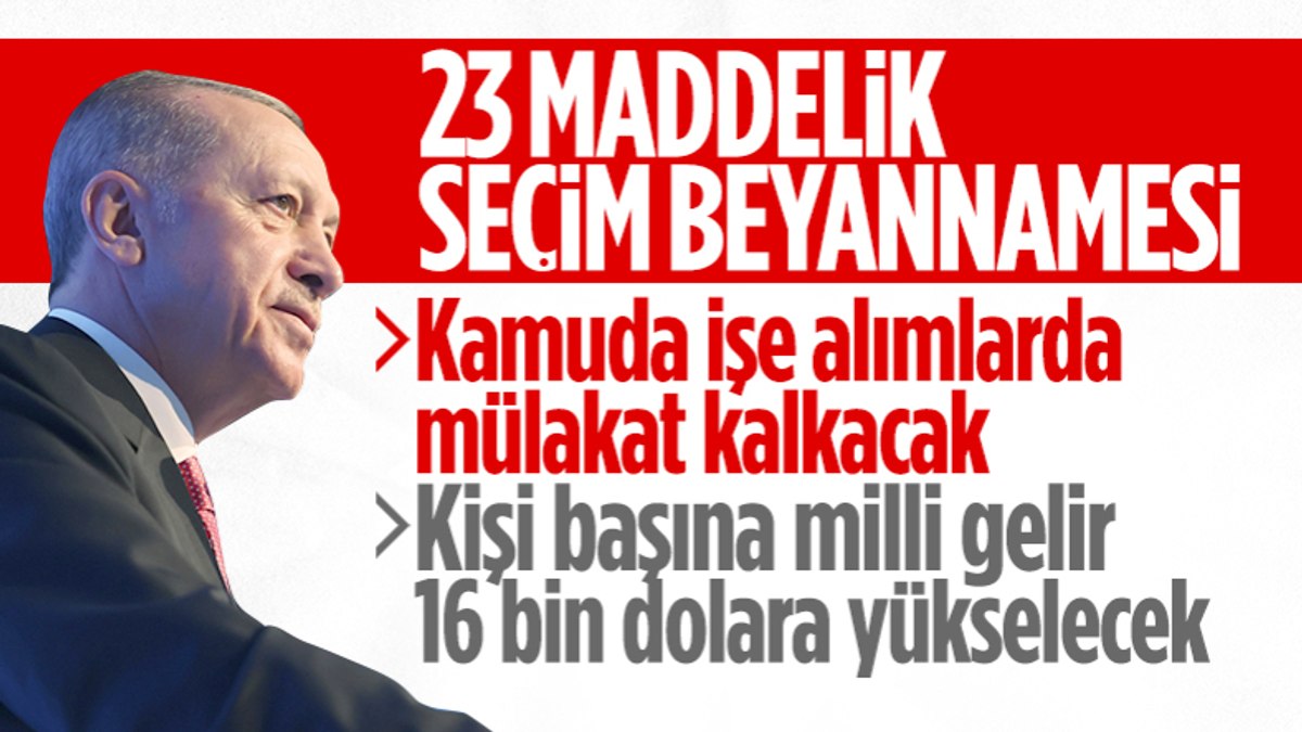 Cumhurbaşkanı Erdoğan, AK Parti Seçim Beyannamesi'ni açıkladı Cumhurbaşkanı Erdoğan, AK Parti Seçim Beyannamesi'ni açıkladı
