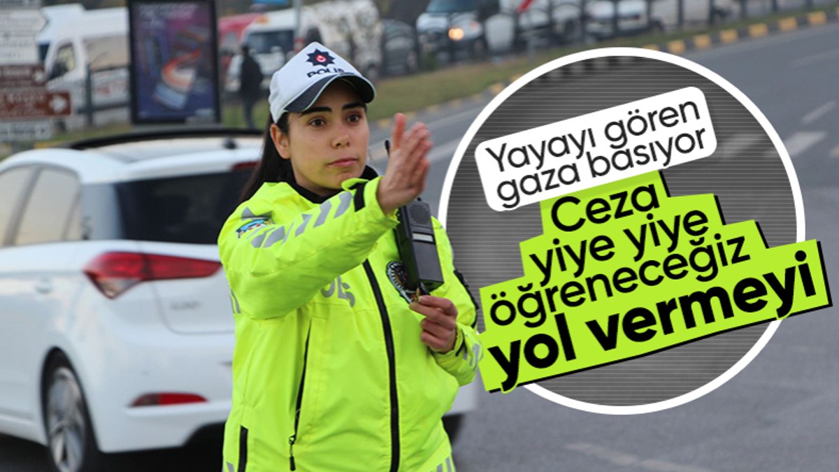 İstanbul'da yayalara öncelik tanımayan sürücülere ceza kesildi İstanbul'da yayalara öncelik tanımayan sürücülere ceza kesildi