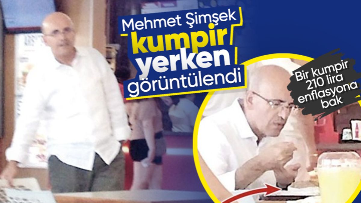 Mehmet Şimşek kumpir yerken görüntülendi