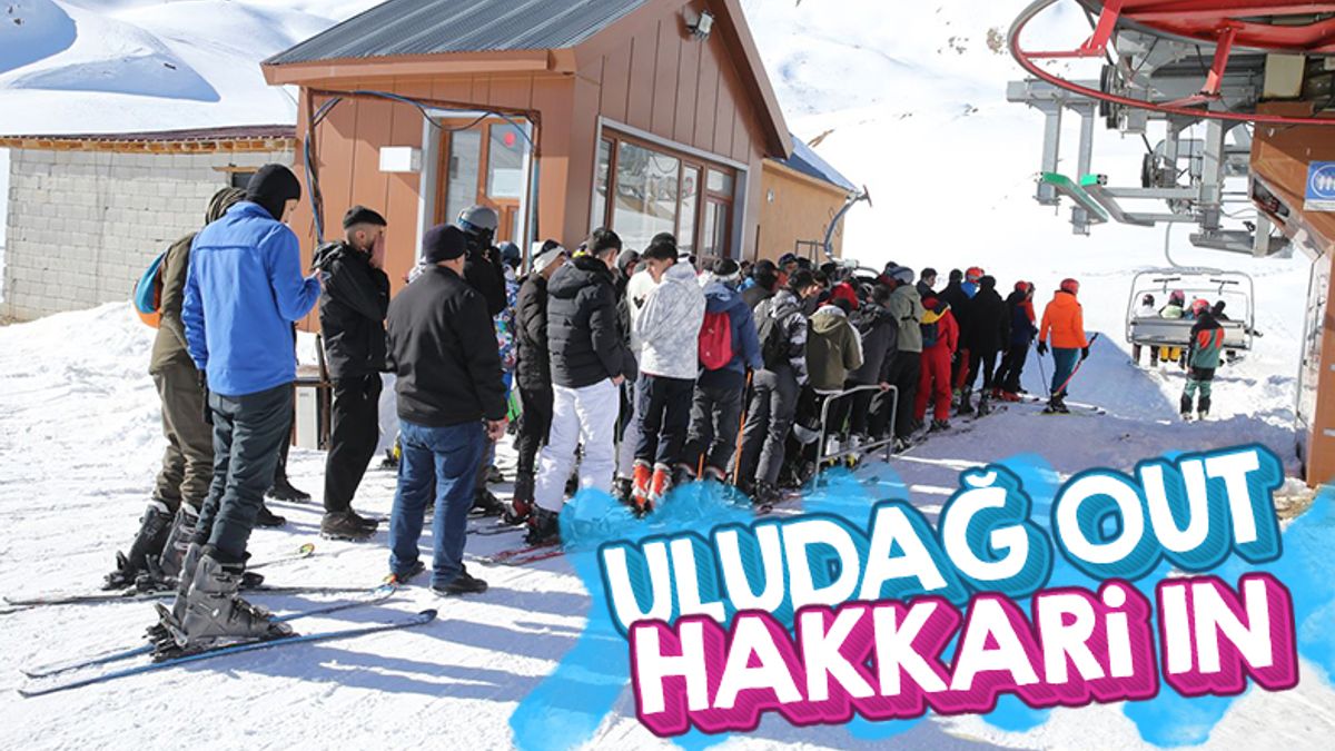 Hakkari'de yılbaşı heyecanı... Merga Bütan Kayak Merkezi'nde yoğunluk