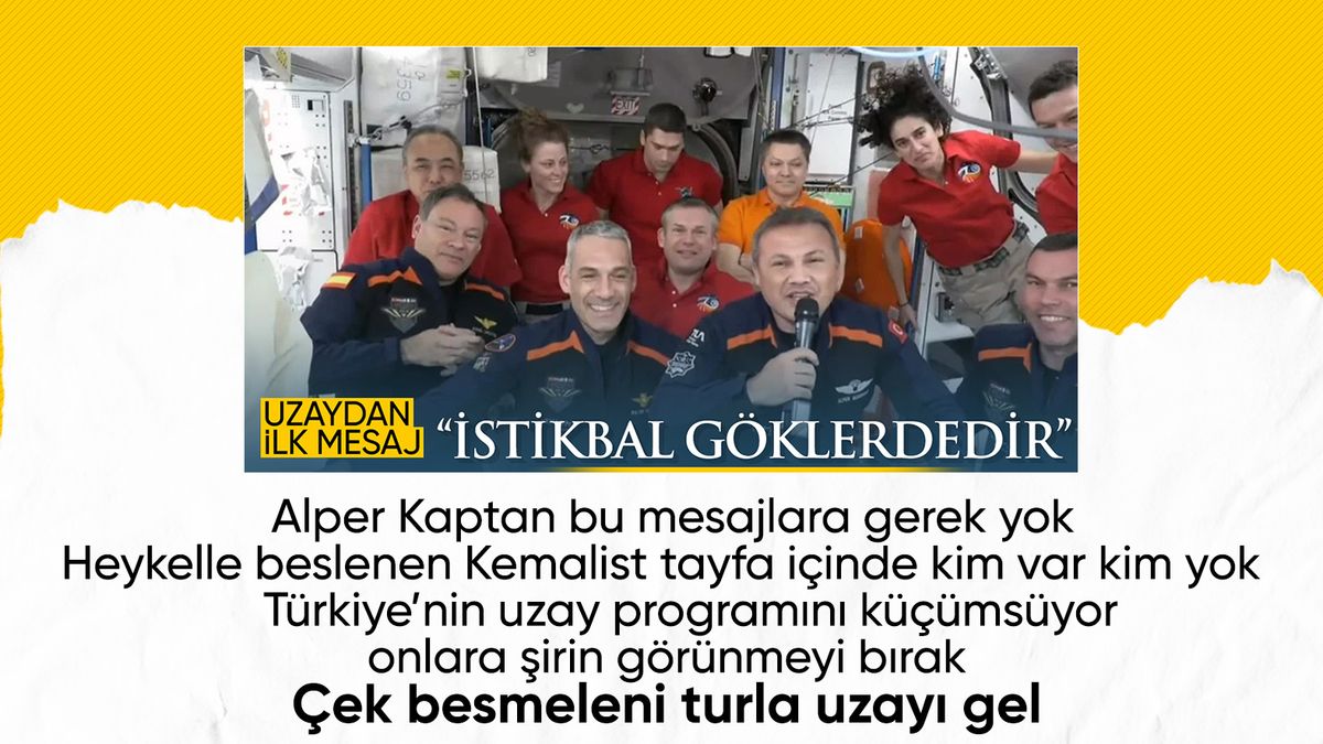 Astronot Alper Gezeravcı'nın Uluslararası Uzay İstasyonu'ndaki tarihi konuşması