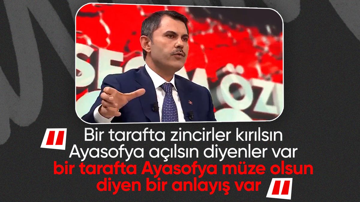 Murat Kurum'dan Yeniden Refah seçmenine Ayasofya mesajı Murat Kurum'dan Yeniden Refah seçmenine Ayasofya mesajı