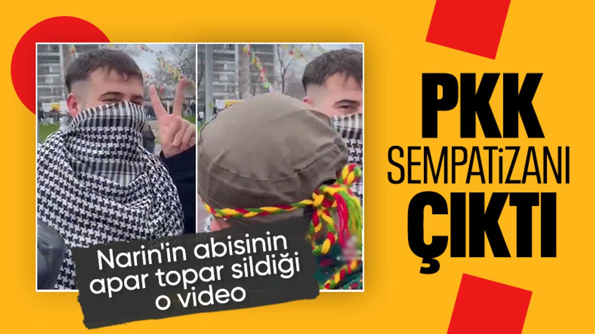 Narin’in ağabeyi Baran Güran’ın PKK sempatizanı olduğu görüntüler