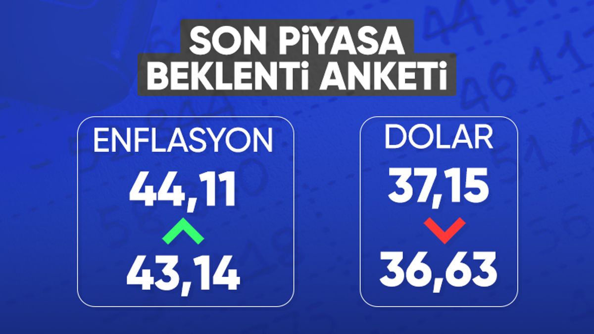 Piyasa katılımcıların yıl sonu enflasyon beklentisi yüzde 44,11 oldu