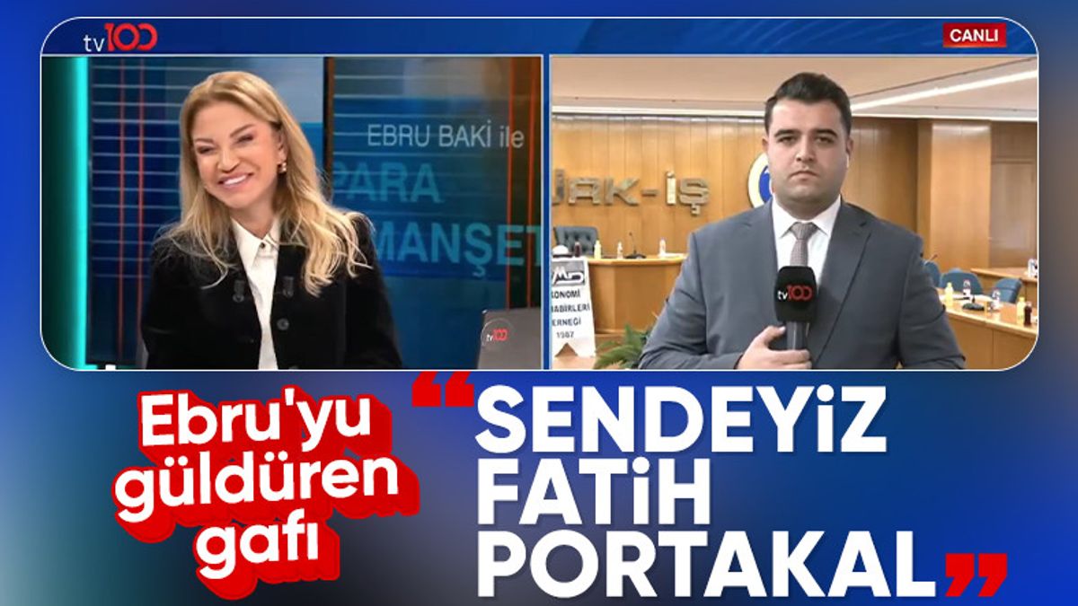 tv100'de güldüren anlar: Ebru Baki'nin canlı yayın kazası