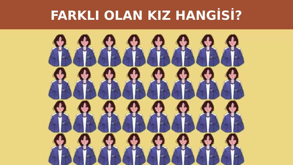 Dikkat testi: 9 saniyede farklı olan kızı bul, zekanı kanıtla! - Ensonhaber