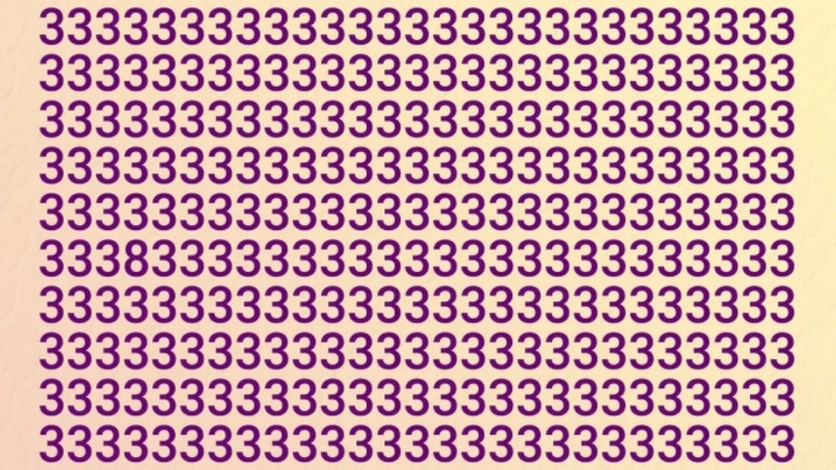 Dikkat testi: 3’lerin arasında gizlenen 8 sayısı nerede? 11 saniyeniz ...