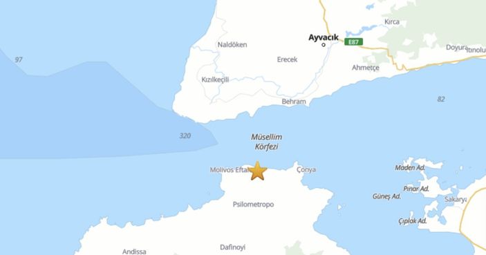 Midili Adası'nda 5.0 büyüklüğünde deprem