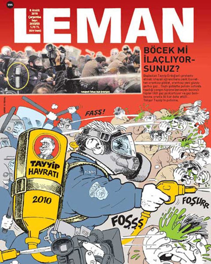 Leman'ın öğrencilere dayak karikatürü