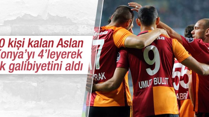 Galatasaray Konya'dan 3 puanla döndü Galatasaray Konya'dan 3 puanla döndü