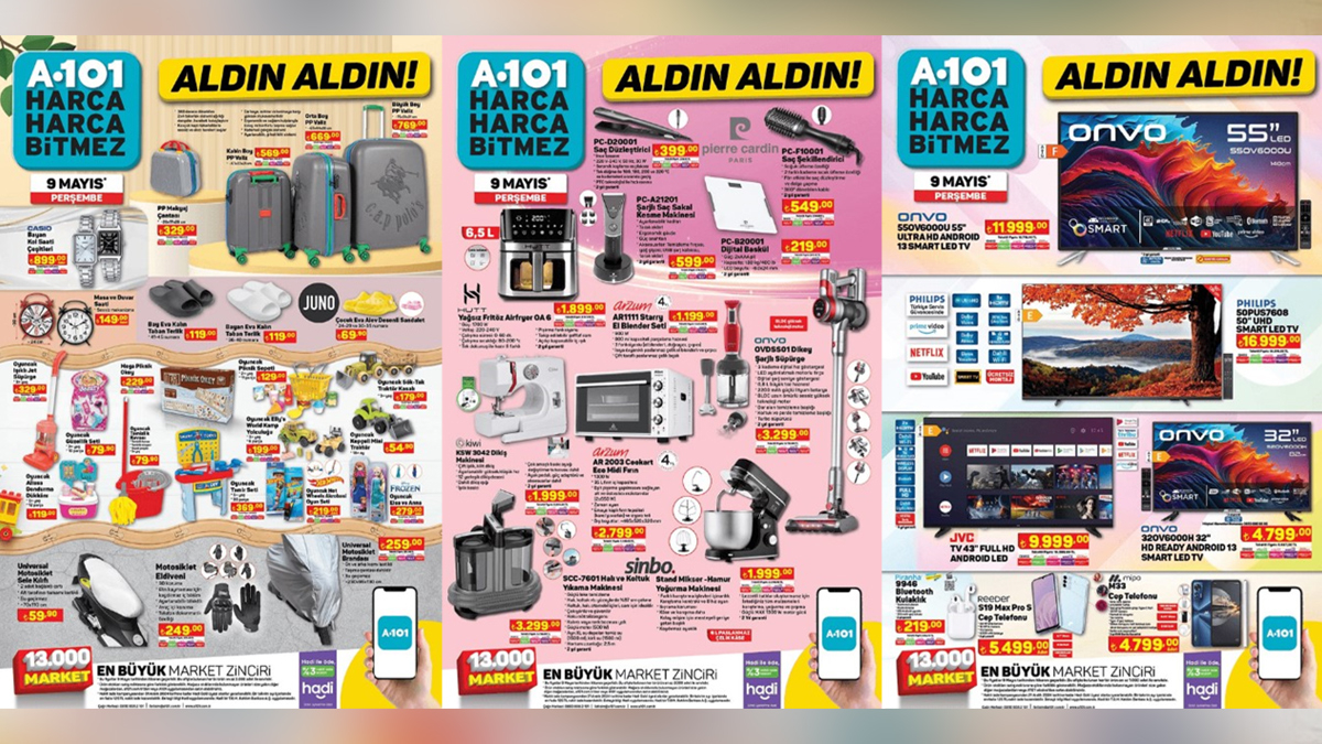 Duyan 3'er 5'er alıyor! A101'de dev fırsat; Casio Kol Saati 899.00 TL, Bluetooth Kulaklık 219.00 TL…