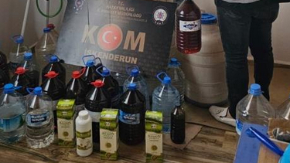 Hatay’da 760 litre kaçak alkol ele geçirildi