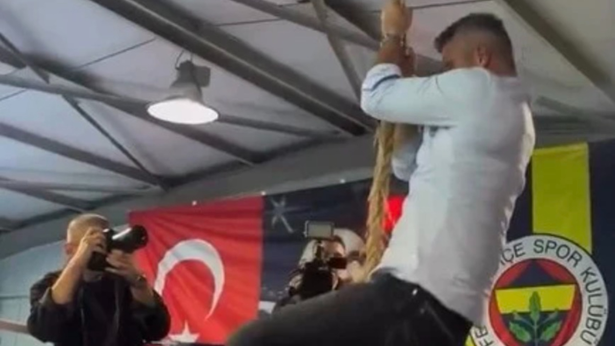 61 yaşındaki Sadettin Saran'dan halat şov - Ensonhaber