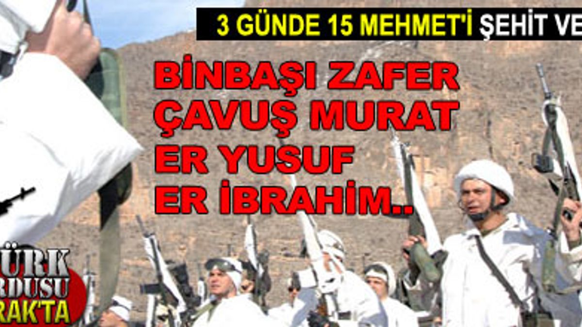 Şehit olan 4 askerin kimlikleri