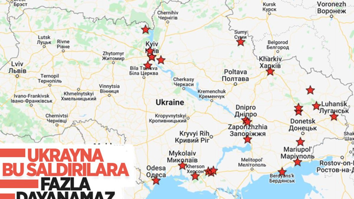 Rusya'nın Ukrayna'ya saldırısı haritada