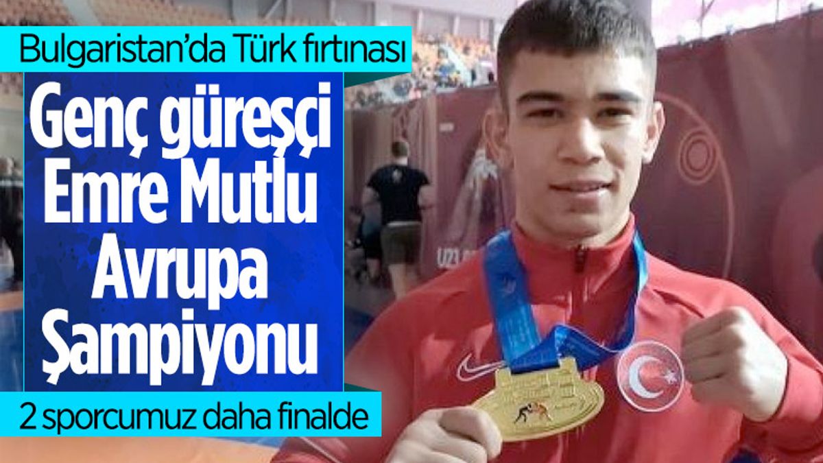 Genç güreşçi Emre Mutlu Avrupa Şampiyonu