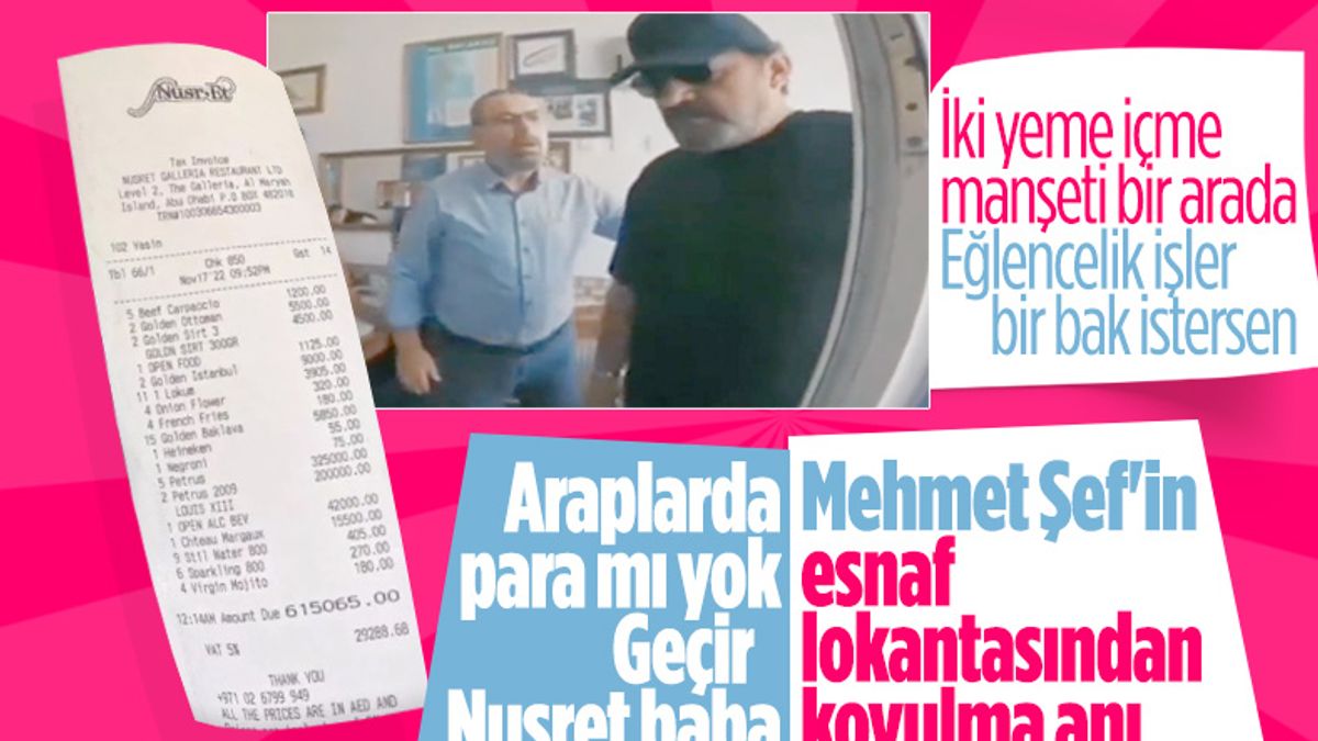 Nusret Gökçe restoranındaki hesabı paylaştı