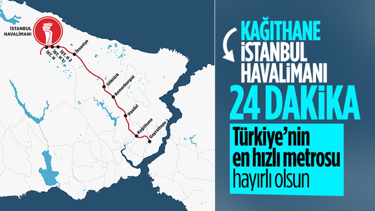 Kağıthane-İstanbul Havalimanı Metrosu İstanbulluların hizmetinde