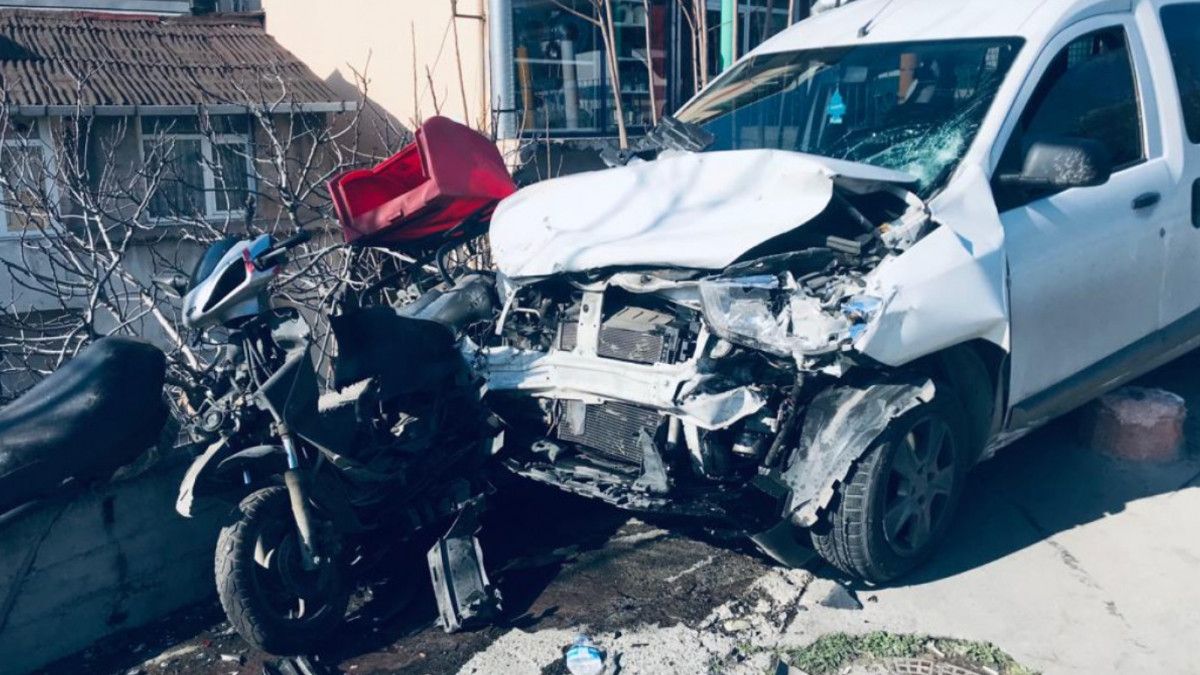 İstanbul'da kazadan kaçarken kaza yaptı
