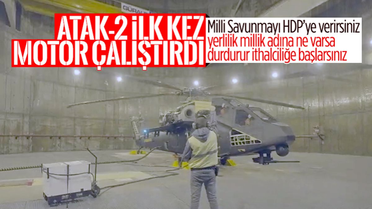 ATAK-2 helikopteri ilk kez motor çalıştırdı