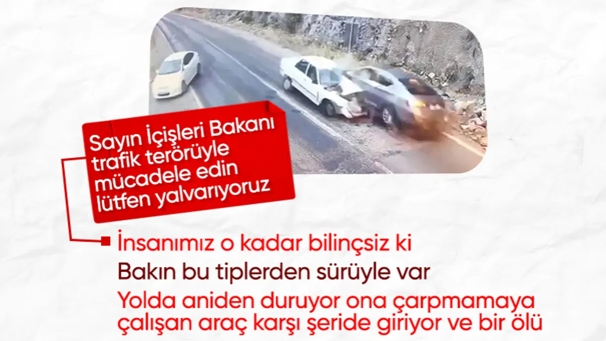 Erzurum'da iki aracın kafa kafaya çarpıştığı kaza kamerada